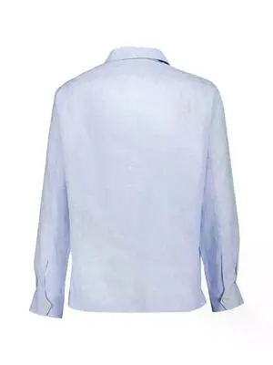 Brunello Cucinelli Buttoned Linen Shirt - Blue