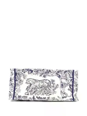 Dior Book Embroidered Canvas Medium Tote Bag - Blue