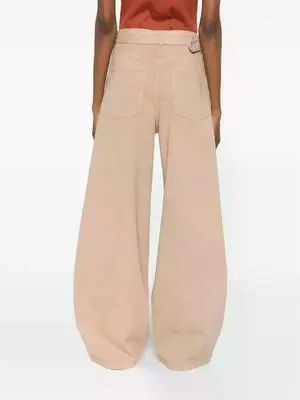 TWINSET Wide Leg Jeans With Belt - Neutrals