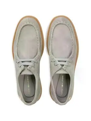 Tommy Hilfiger Logo Lace-up Flat Shoes - Grey
