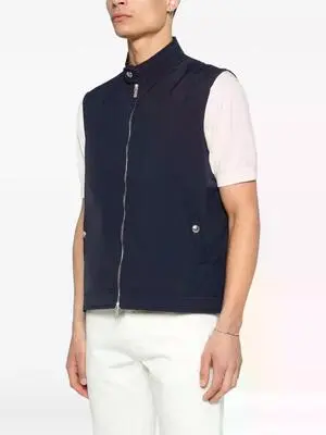 Eleventy Zip Gilet - Blue