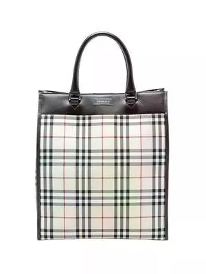 Burberry 2000-2017 House Check Canvas Tote Bag - Brown