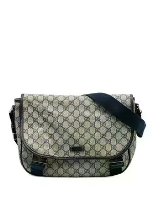Gucci Gg Supreme Crossbody Bag - Grey