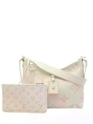 LOUIS VUITTON 2021-2025 Monogram Empreinte Carryall Pm Satchel - White