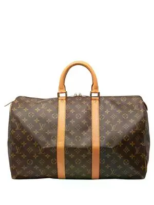 LOUIS VUITTON 1995 Monogram Keepall 45 Travel Bag - Brown