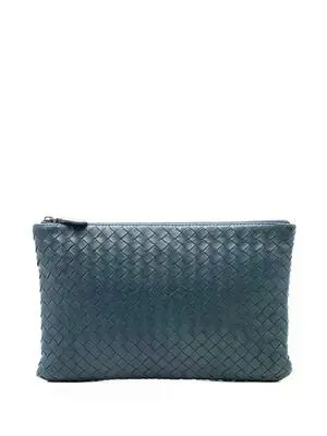 Bottega Veneta 2012-2026 Nappa Intrecciato Clutch - Blue