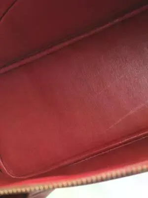 Hermès 1995 Courchevel Bolide 31 Satchel - Red