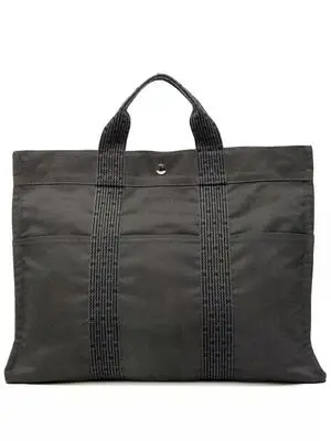 Hermès 1990-2010 Canvas Herline Mm Tote Bag - Grey
