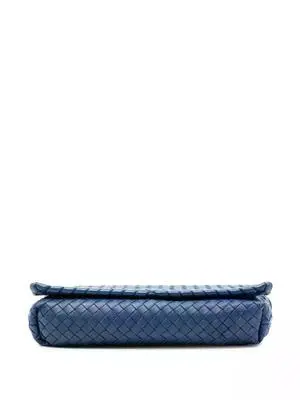 Bottega Veneta Nappa Intrecciato Flap Crossbody Bag - Blue