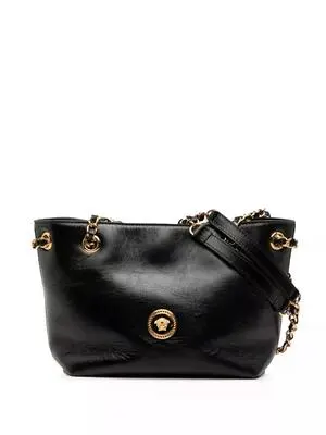 Versace 1990-2000 La Medusa Leather Shoulder Bag