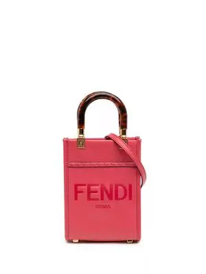 Fendi 2010-2025 Mini Leather Sunshine Shopper Tote Satchel - Pink