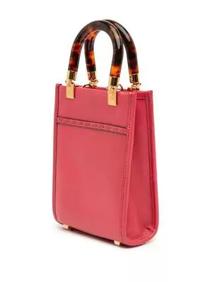 Fendi Mini Leather Sunshine Shopper Tote Satchel - Pink
