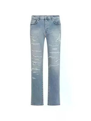 Amiri Distressed Signature Jeans - Blue