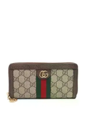 Gucci 2016-2025 Gg Supreme Ophidia Wallet Long Wallets - Brown