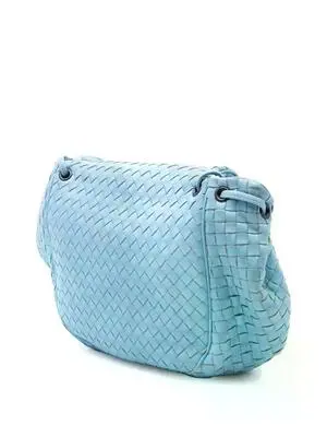 Bottega Veneta Nappa Intrecciato Flap Crossbody Bag - Blue