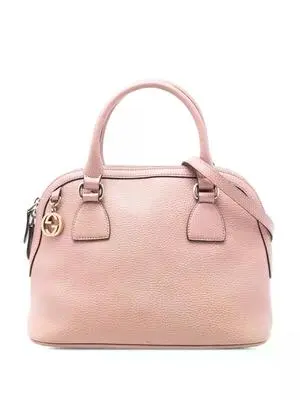 Gucci 2016-2026 Small Dollar Calfskin Gg Charm Dome Satchel - Pink