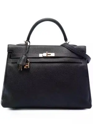 Hermès 2013 Togo Kelly Ii Retourne 35 Satchel - Black