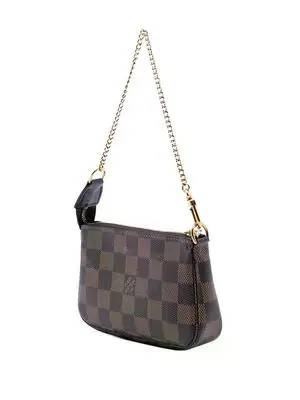 LOUIS VUITTON 2020 Damier Ebene Mini Pochette Accessoires - Brown