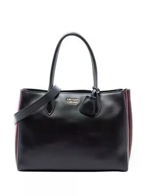 Prada 2010-2026 City Calf Bibliotheque Satchel - Black