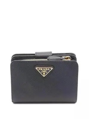 Prada 2013-2025 Saffiano Wallet Small Wallets - Black