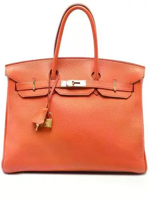 Hermès 2010 Clemence Birkin Retourne 35 Handbag - Orange
