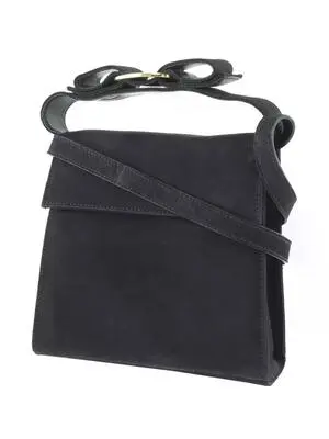 FERRAGAMO Suede Vara Bow Top Handle Satchel