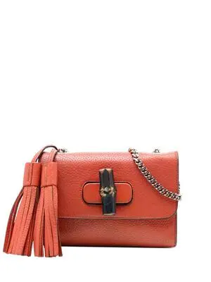 Gucci 2016-2026 Small Leather Miss Bamboo Crossbody Bag - Orange