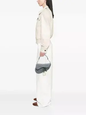 Dior 2001 Oblique Canvas Saddle Shoulder Bag