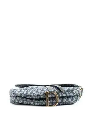 Dior 2001 Oblique Canvas Saddle Shoulder Bag