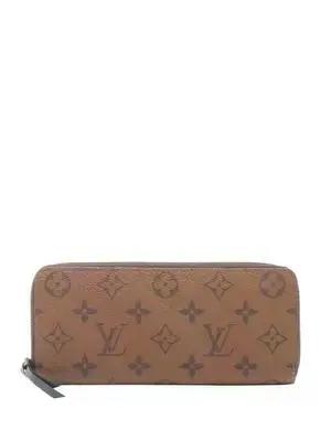 LOUIS VUITTON 2021-2025 Monogram Reverse Clemence Wallet Long Wallets - Brown