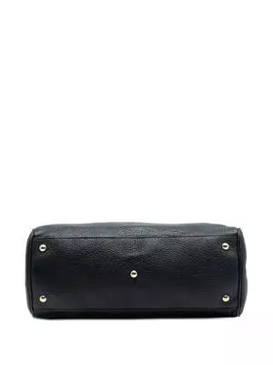Gucci Medium Calfskin Bamboo Shopper Satchel - Black