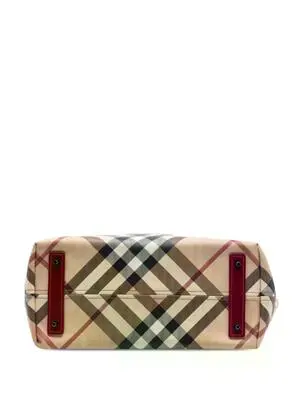 Burberry 2000-2017 Supernova Check Coated Canvas Tote Bag