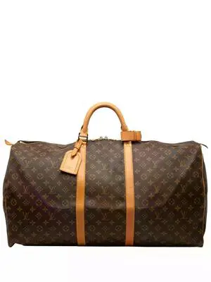 LOUIS VUITTON 1995 Monogram Keepall 60 Travel Bag - Brown