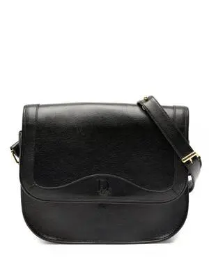 Dior 20th Century Leather Flap Shoulder Bag - Black