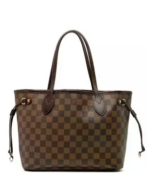 LOUIS VUITTON 2008 Damier Ebene Neverfull Pm Tote Bag - Brown
