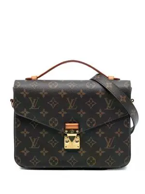 LOUIS VUITTON 2016 Monogram Pochette Metis Satchel - Brown