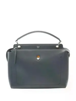 Fendi 2010-2025 Medium Leather Dotcom Satchel - Blue