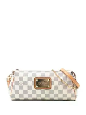 LOUIS VUITTON 2009 Damier Azur Eva Satchel - White