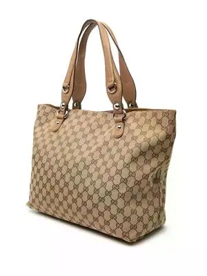 Gucci Gg Canvas Icon Bit Tote Bag - Brown