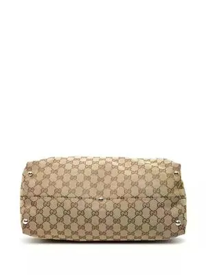 Gucci Gg Canvas Icon Bit Tote Bag - Brown