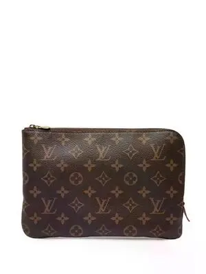 LOUIS VUITTON 2018 Monogram Etui Voyageur Pm Clutch - Brown