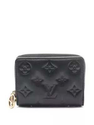 LOUIS VUITTON 2021-2025 Monogram Embossed Lou Wallet Small Wallets - Black