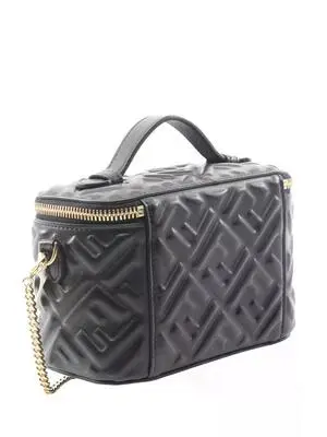 Fendi 2010-2025 Leather Ff Vanity Bag - Black