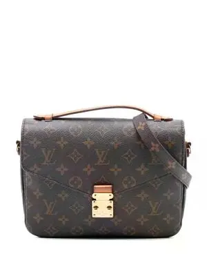 LOUIS VUITTON Monogram Pochette Metis Satchel - Brown