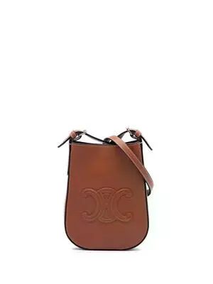 Celine 2024 Supple Calfskin Heloise Phone Pouch Crossbody Bag - Brown