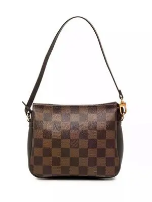 LOUIS VUITTON 2001 Damier Ebene Trousse Pochette Handbag - Brown