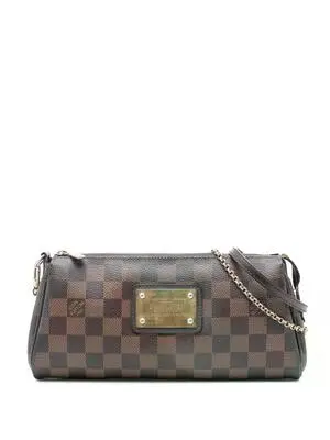 LOUIS VUITTON 2010 Damier Ebene Eva Satchel - Brown