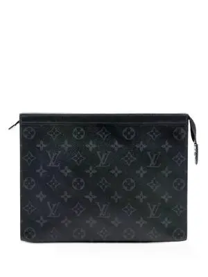 LOUIS VUITTON 2020 Monogram Eclipse Pochette Voyage Mm Clutch Bag - Black