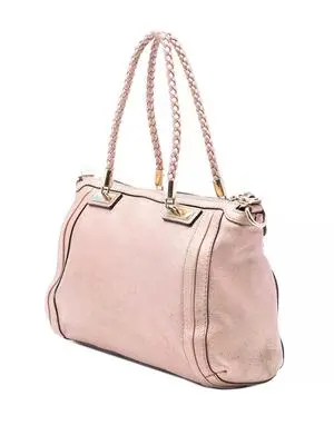Gucci Metallic Pebbled Calfskin Bella Satchel - Pink