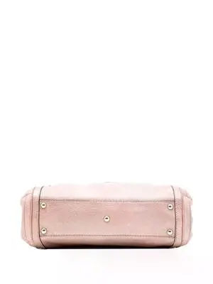Gucci Metallic Pebbled Calfskin Bella Satchel - Pink